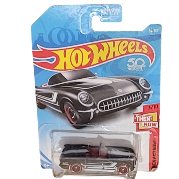 Mattel | Toys | Hot Wheels 55 Corvette 27 Black 50th Anniversary New ...